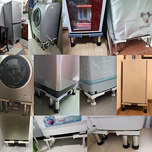 Washing Machine Refrigerator Stand Base High Rack Adjustable Washer Dryer Stand Pedestal Length/Width 45-65cm Wine Cooler Holder Bracket Cookers Rack Anti-vibration Mat ( Color : 8legs , Size : 11.4-1