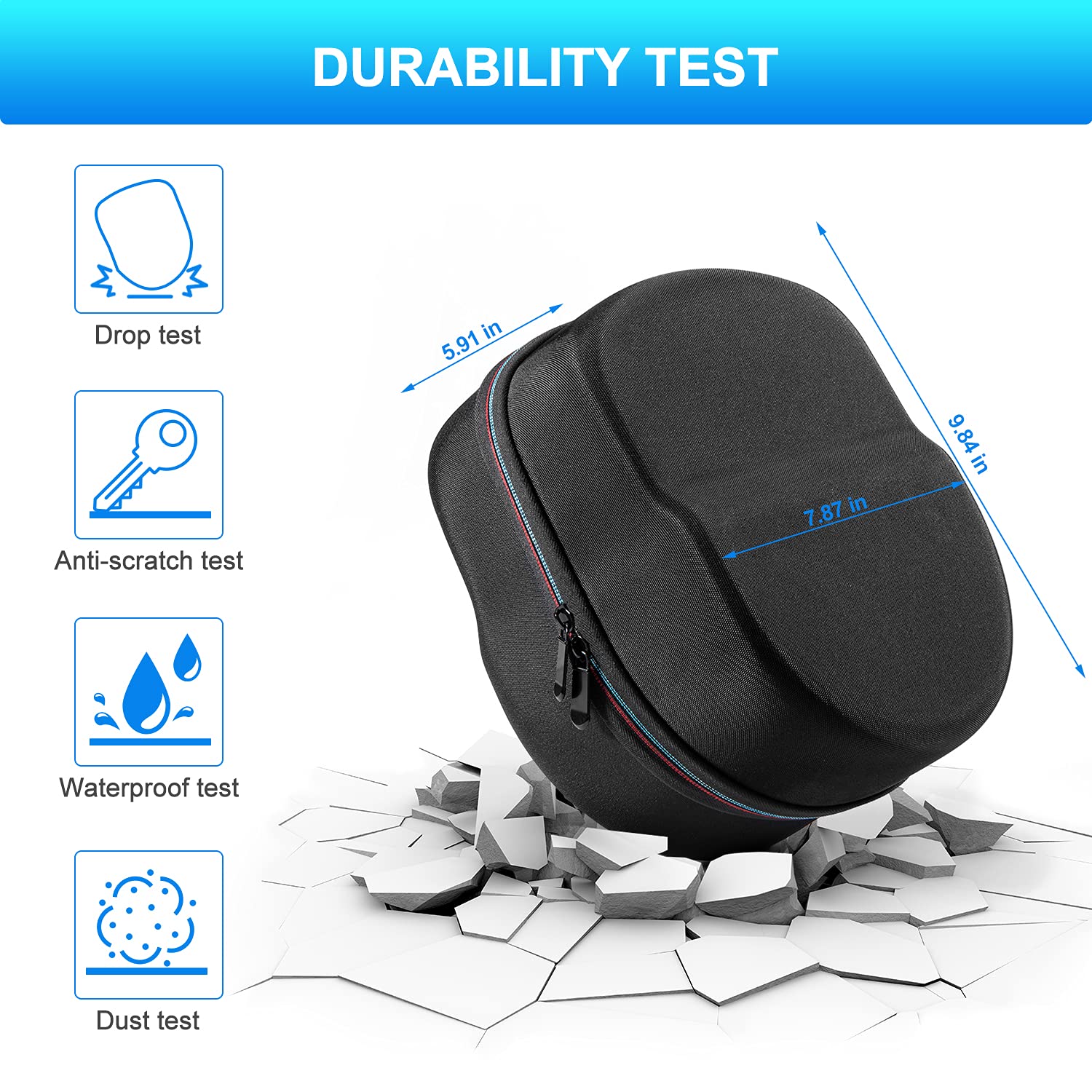 Younik Carrying Case for Quest 2 (9.84" x 7.87" x 5.91")