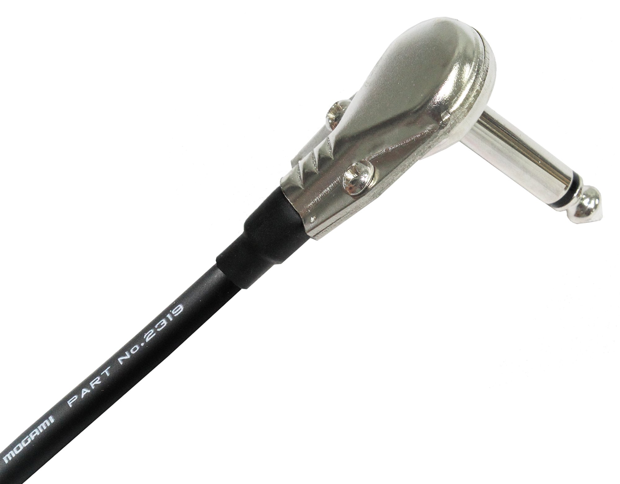WORLDS BEST CABLES 2 Units - 8 Inch - Pedal, Effects, Patch, instrument cable CUSTOM MADE made using Mogami 2319 wire and Eminence Nickel Plated ¼ inch (6.35mm) R/A Pancake type Connectors