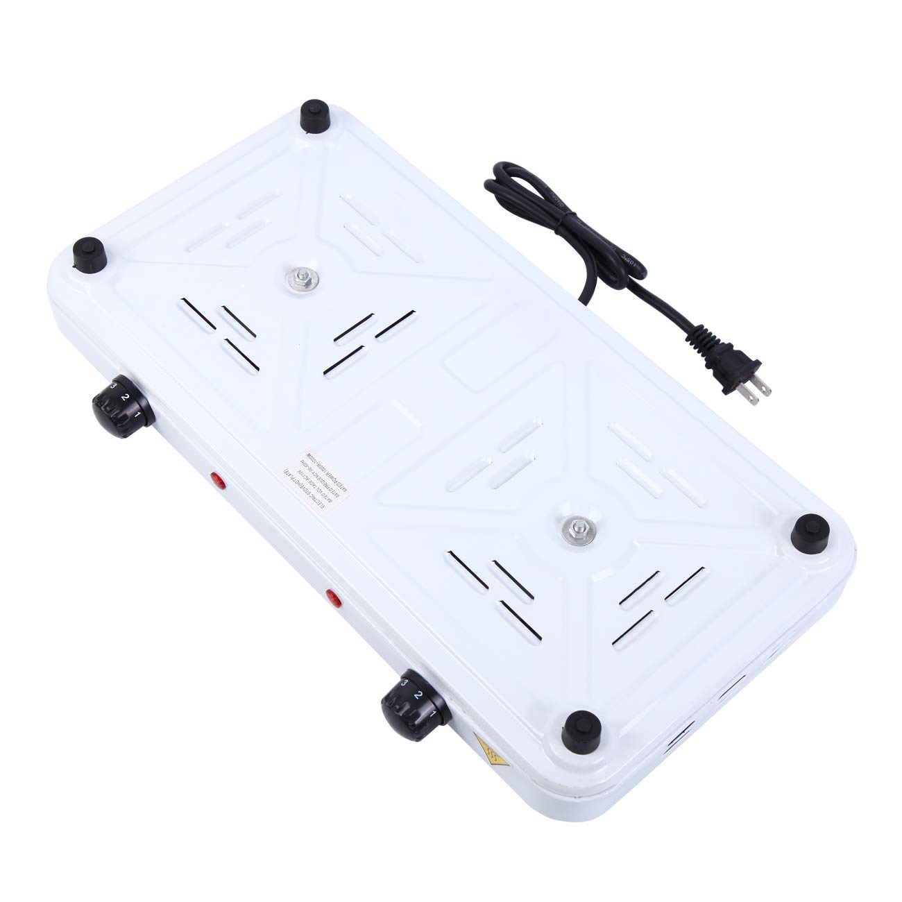 XuanYue Portable Electric Double Buffet Burner 2000W Portable Countertop Stove Heater with Temperature Control for Fast Cooking at Home,in Office,Buffet,Small Apartment