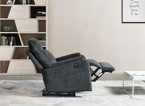 TiopHome Power Comfy Adjustable Backrest & Footrest, Electric Recliner Chairs Single Sofa for Living Room, Dark Gray
