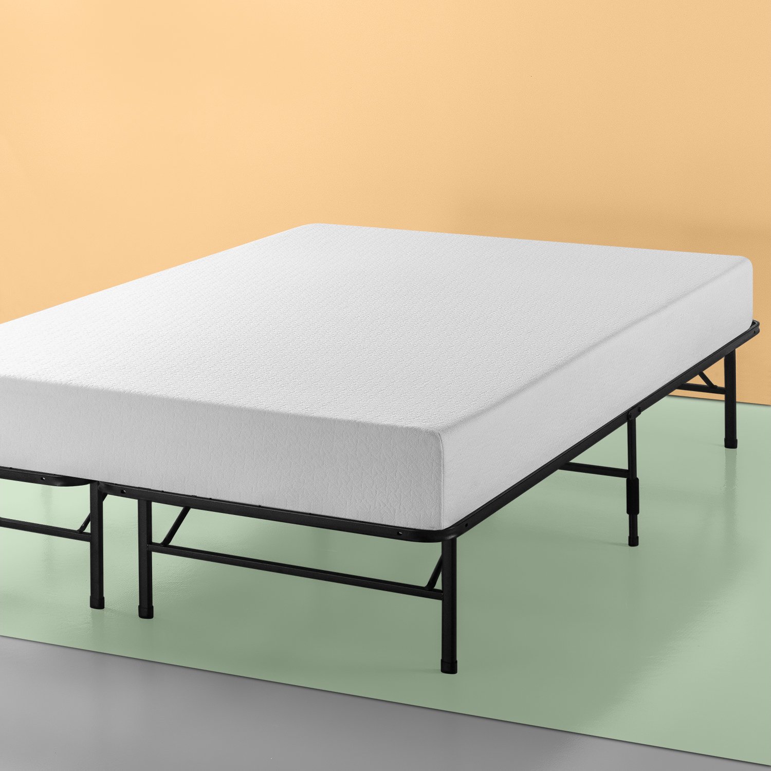 Zinus Set, Queen 12 Inch Green Tea Memory Foam Mattress and Shawn SmartBase Platform Bed Frame / Mattress Foundation