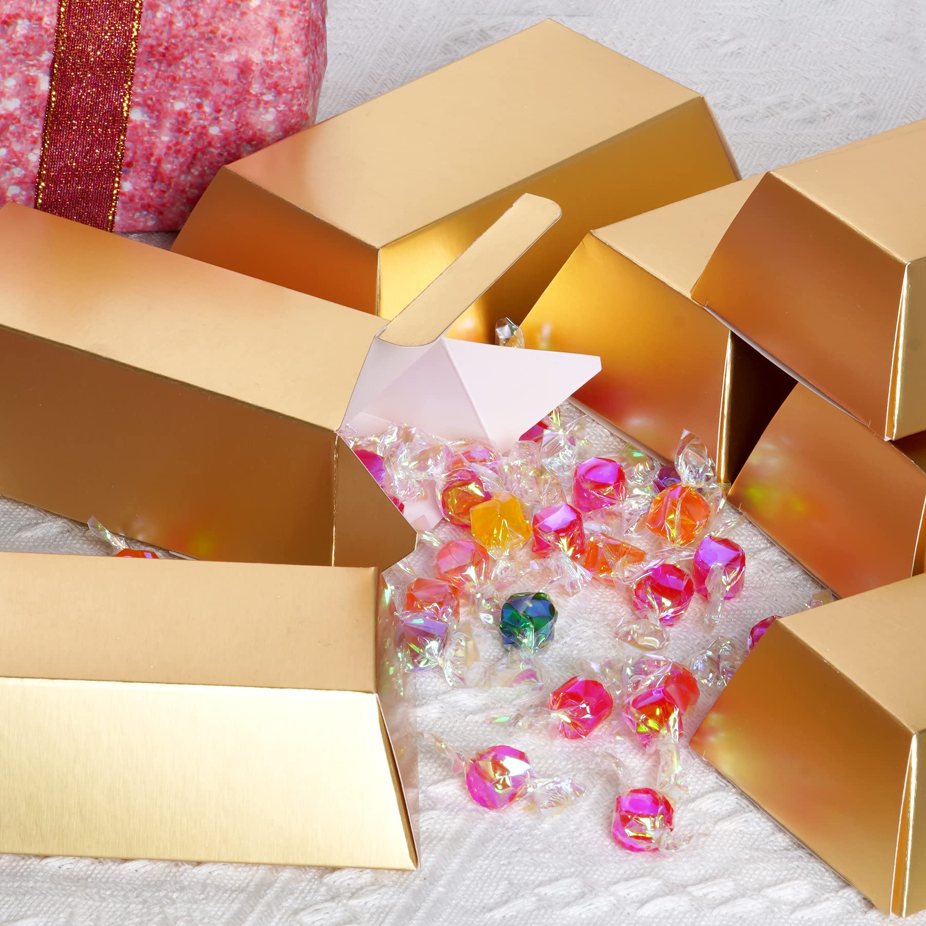 Yookat Gift Wrap, 30 Pieces Fake Gold Bar Gift Boxes, 5.5x3.1in, Glossy Paper, Pirate Theme Party Decorations