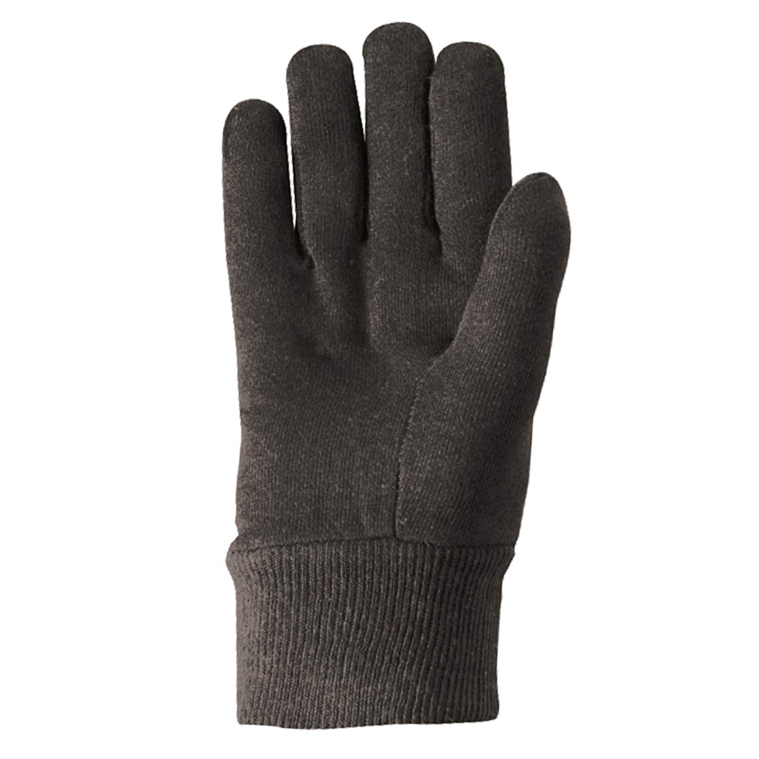 Wells Lamont Versatile Cotton All-Purpose Gloves Lightweight, Durable, Comfortable Jersey, 6-Pair Bulk Pack, Large (501LK) Brown
