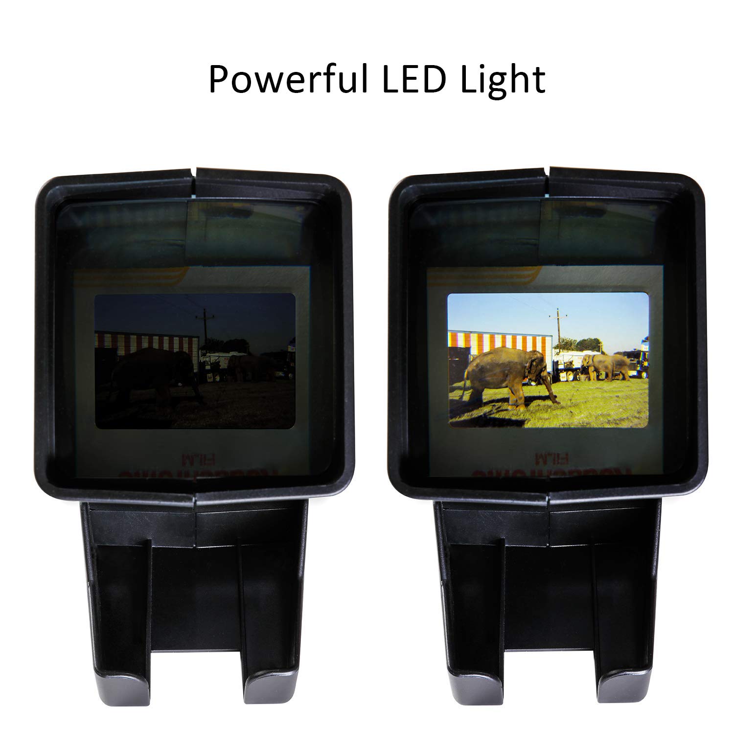 USB Powered 35mm Negative Slide Film Viewer, Old Slides Scanner Portable LED Lighted Negative Viewing β 3X Magnification, Handheld Projector Suit for 2 Γ 2 Slides