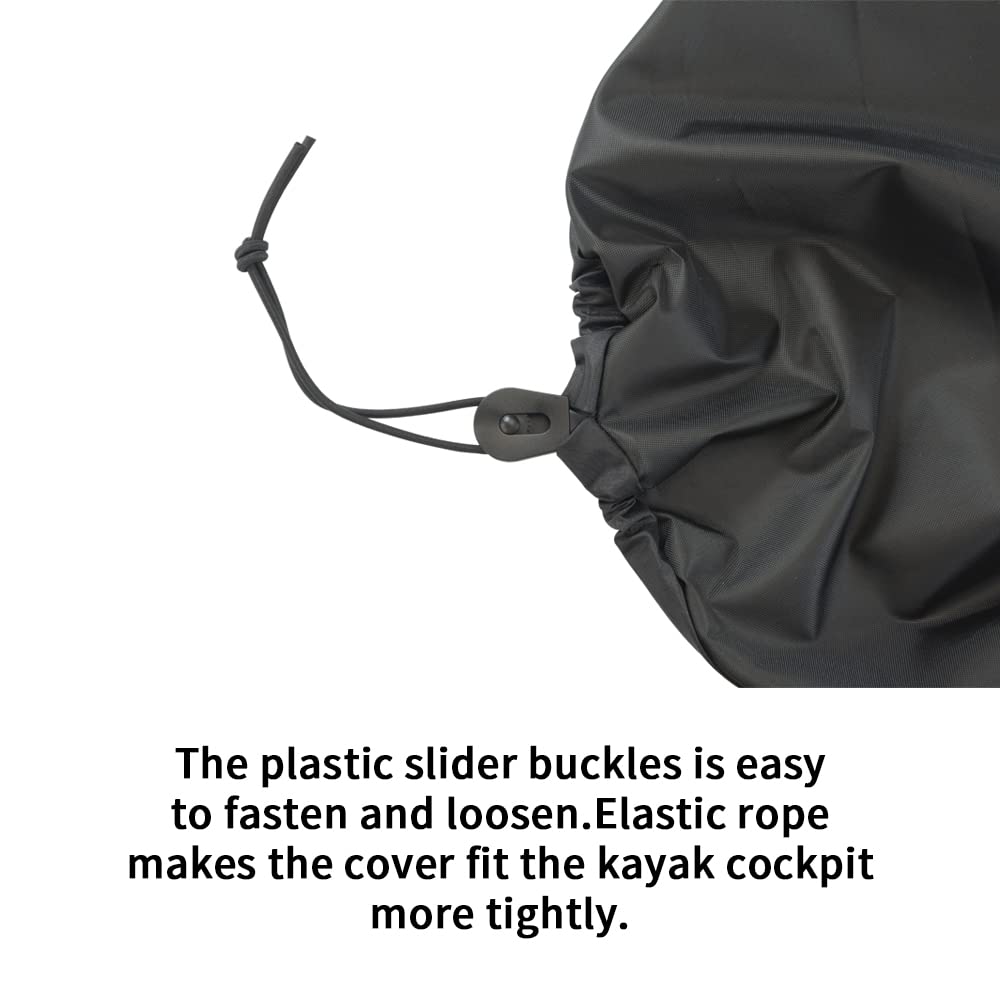 YUJHON Kayak Cockpit Cover with Adjustable Fixing Strap,UV50 Blocking Seal Cockpit Protector with Elastic Hem Cord Universal for Indoors and Outdoors M yun458723 0