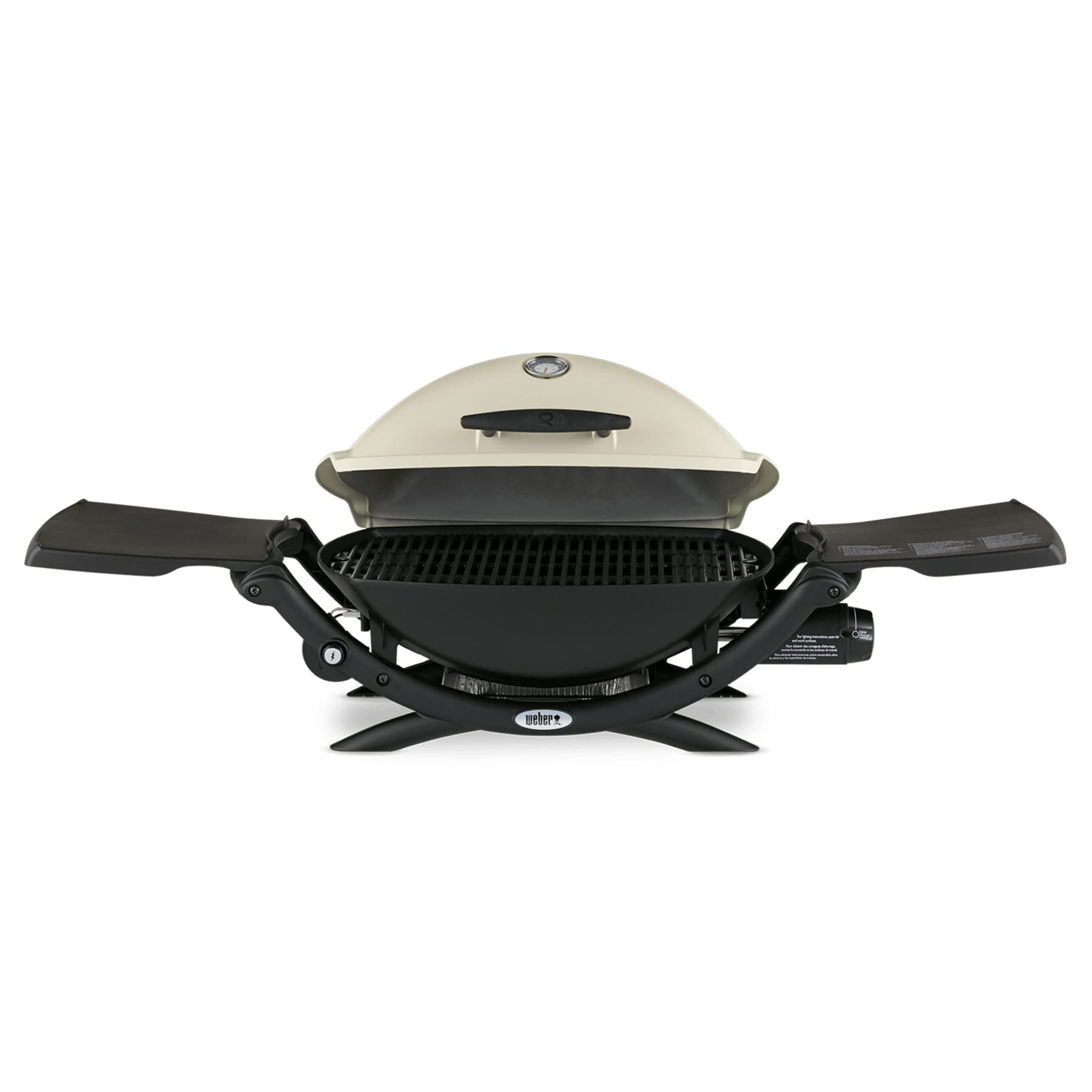 Weber Q 2200 Gas Grill - Liquid Propane (Titanium) with Adapter Hose Bundle (2 Items)