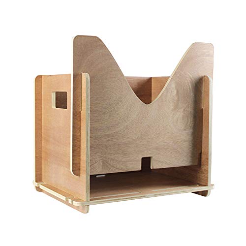 Warm Stylus Vinyl Record Storage Crate, 15 x 12 Inches, Brown, Plywood