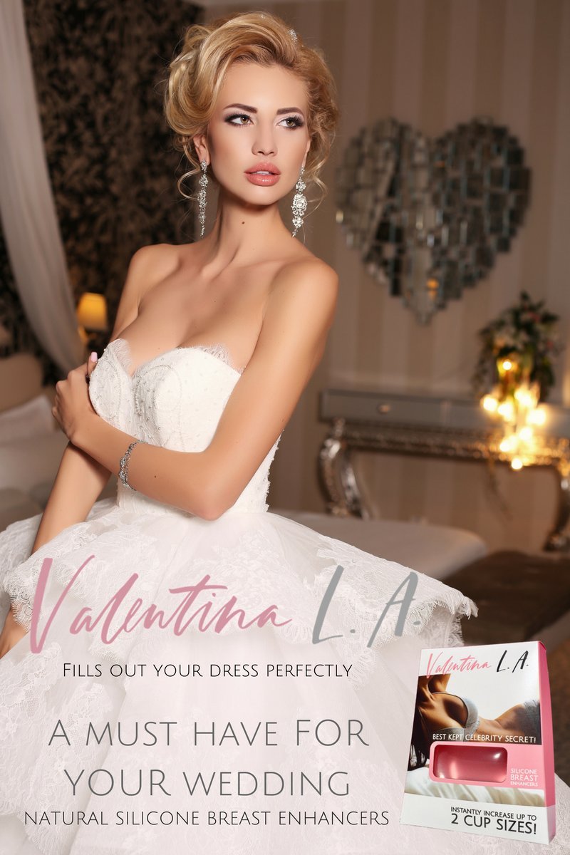 Valentina L.A. Full Enhancement 2 Cup Increase Silicone Bra Breast Enhancers