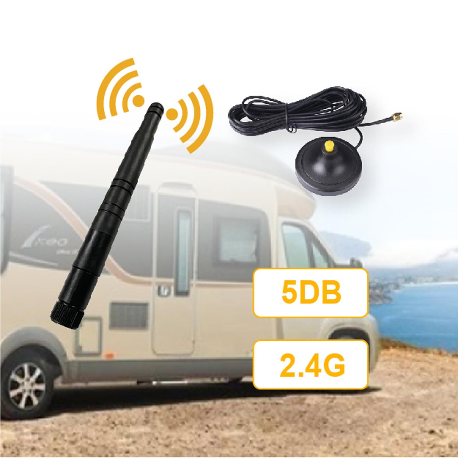 Wireless Rear View Backup Camera System Extension Antenna for VECLESUS VMW7 3M 9.8FT Long Transceiver Extension Cable, Suitable for Signal Enhancement of Wireless Backup Camera System Other Equipment