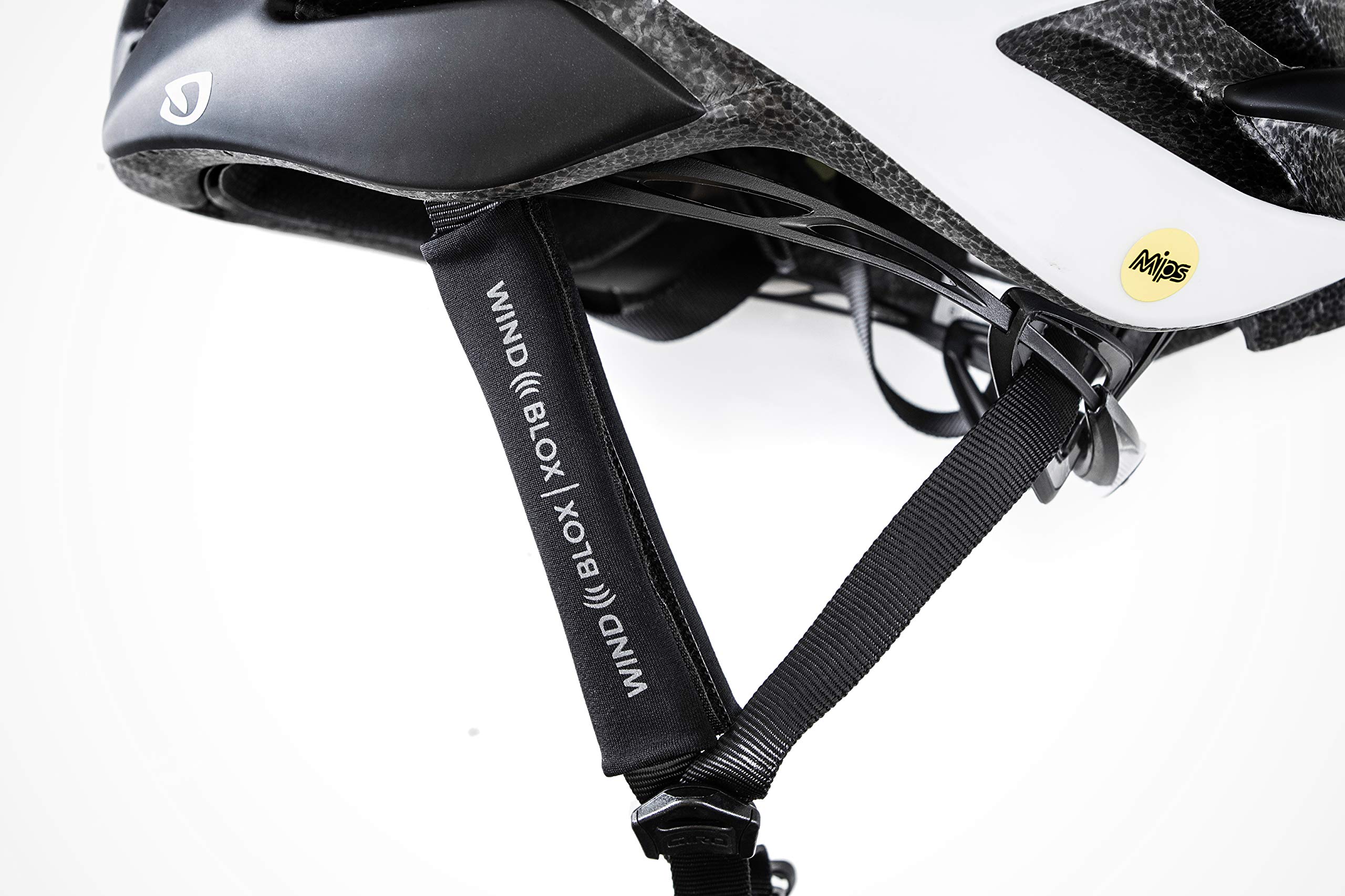 Wind-Blox Pro Noise Block Helmet Attachment Strap, Noise Reduction Bicycle Helmet Accessory, Wind Blocker Biking and Cycling Gear, Helmet Add-On with Adjustable Straps