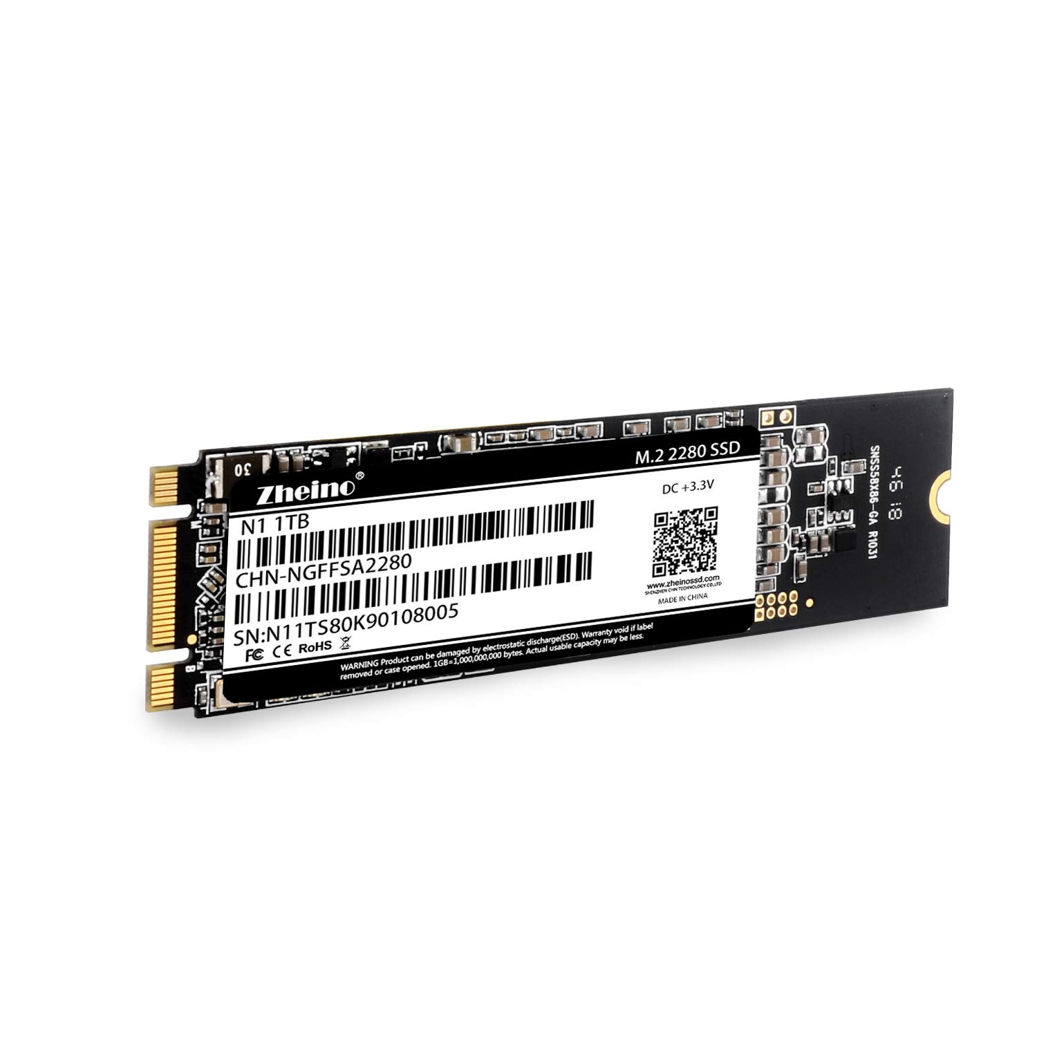 Zheino SSD M.2 2280 1TB NGFF SATA III 6gb/s Internal 3D Nand Solid State Drive for Ultrabooks and Tablets