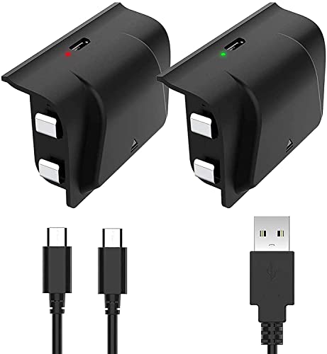 YCCSKY Rechargeable Battery Pack for Xbox Series X|S and Xbox One, 2 Pack 1200mAH Xbox Battery Pack for Xbox Series X/Xbox Series S/Xbox One/S/X/Elite(2 Batteries Only)
