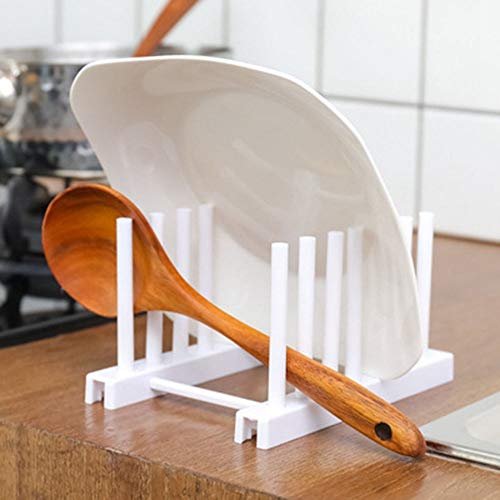 WUDILU Kitchen Organizer Pot Lid Rack Stainless Steel Spoon Holder Pot Lid Shelf Cooking Dish Rack Pan Cover Stand Kitchen Accessories (Color : D)