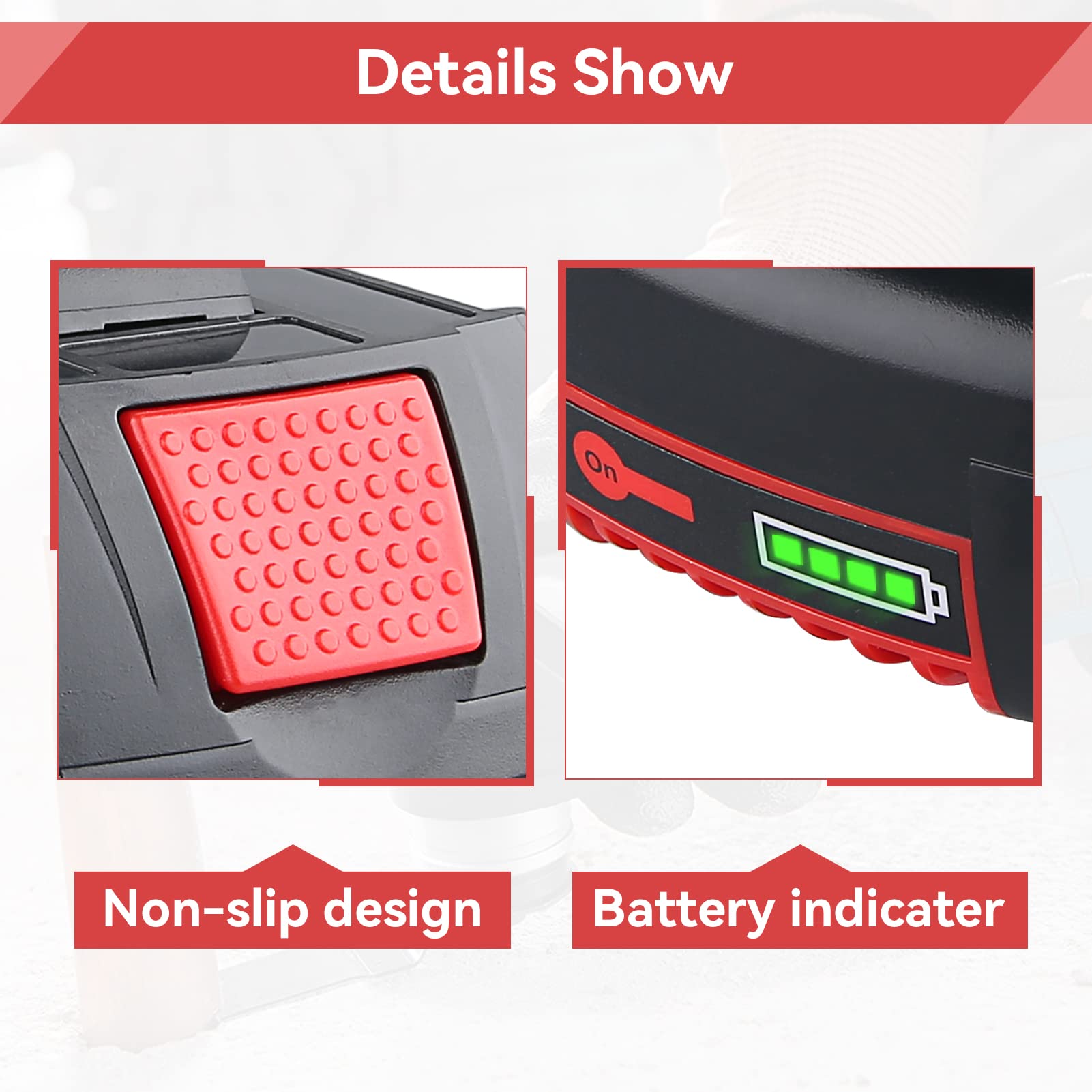 VANON 2Pack BAT609 5.0Ah Lithium-ion Battery Replacement for Bosch 18V Battery BAT609G BAT618 BAT618G BAT619 BAT619G BAT622 BAT620-2PK SKC181-202L