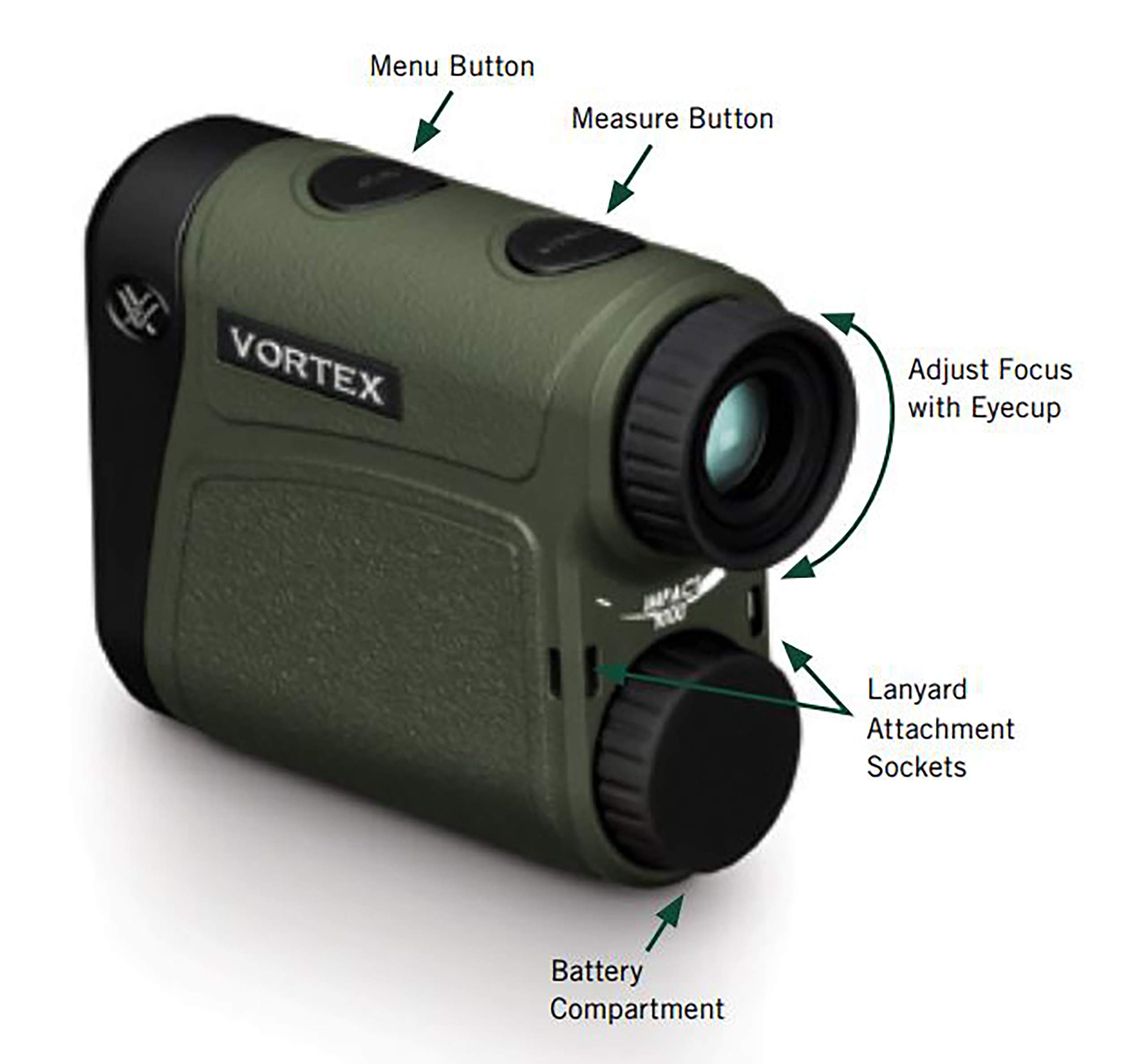 Vortex Optics Impact 1000 Yard Laser Rangefinder For Hunting
