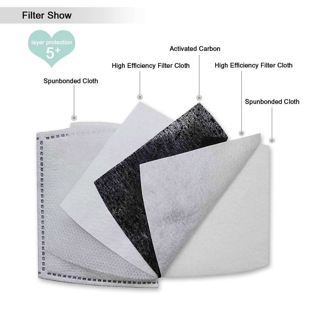 UTRIPSUNEW Face Masks for Women - Cotton Face Mask Washable Reusable Cloth Mask with 4 Filters Adjustable Ear Loops & Nose Wire