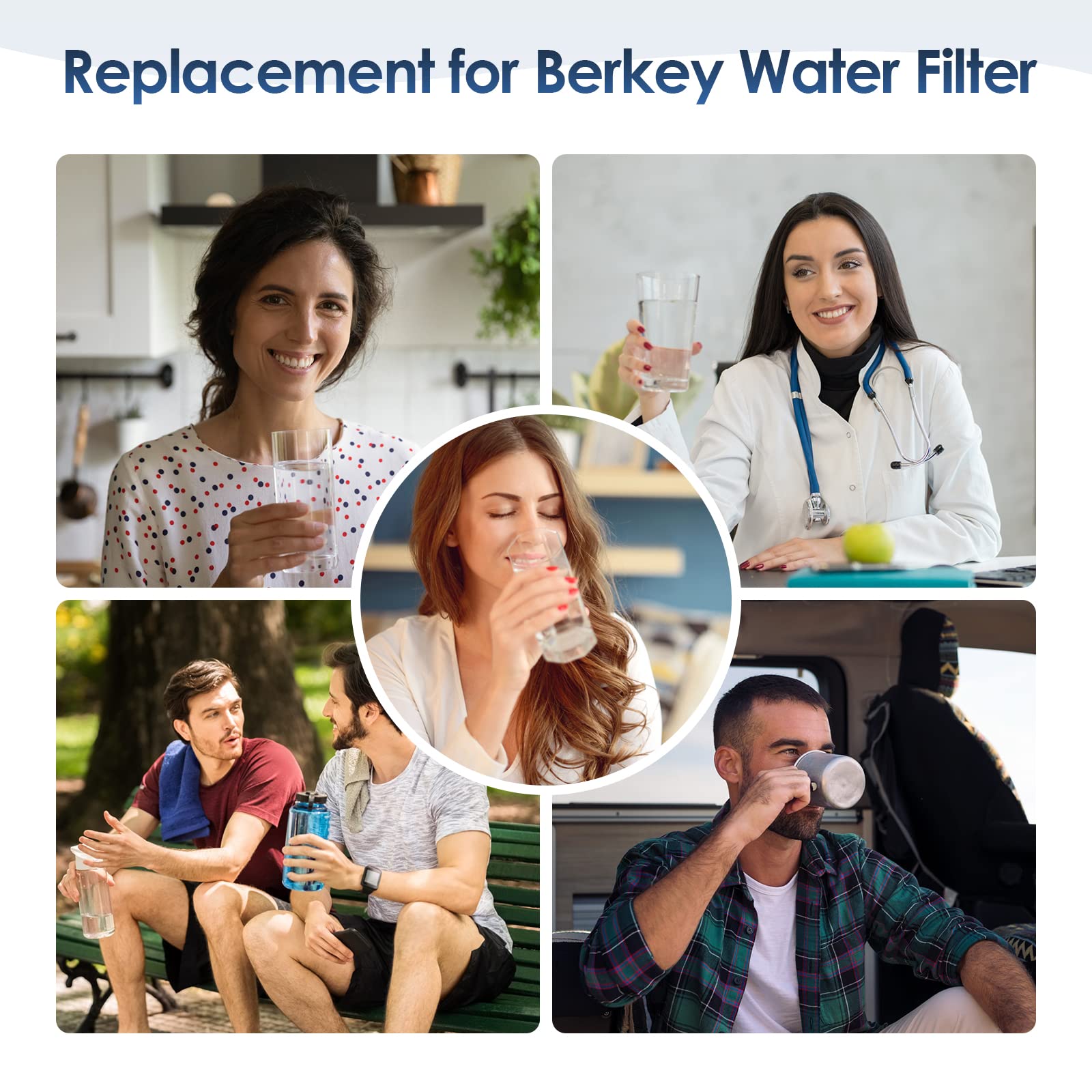 Water Filter Replacement & Primer Hand-Powered Filter Primer Pump For Activated Carbon Water Filter Pack of 2, Compatible with Berkey Big, Light, Imperial, Travel Series