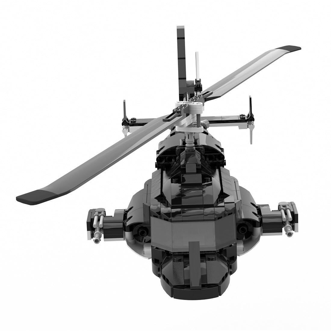 Vortix Military Helicopter Building Blocks Set, WW2 Airwolf Gunship Model Bricks Kit, Plane Construction Toys for Kids and Adults (1039PCS)