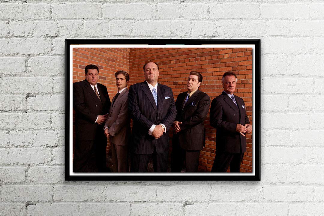 Wall Decor The Sopranos Cast Poster (13 x 19 Inches) | Ready to Frame for Office, Living Room, Dorm, Kids Room, Bedroom, Studio