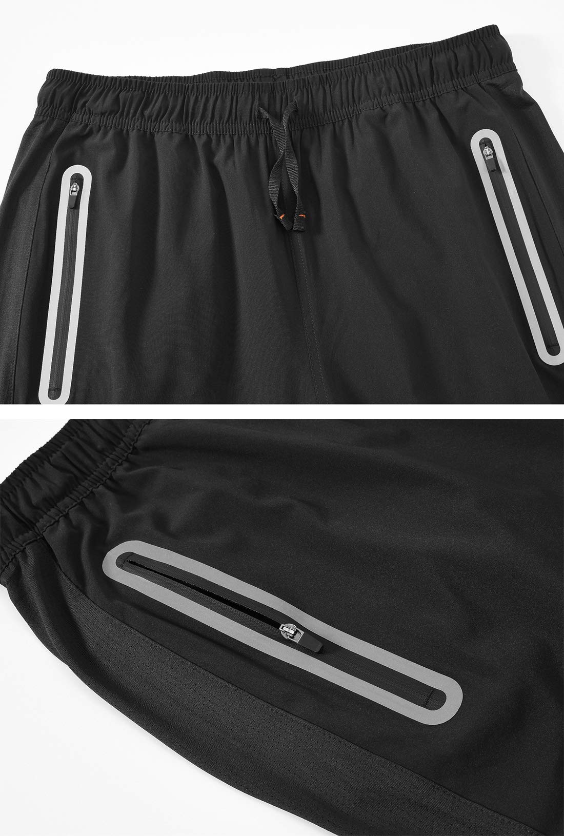 YSENTO Men's Running Hiking Pants Lightweight Quick Dry Mountain Camping Fishing Sport Pants(Black,US M)