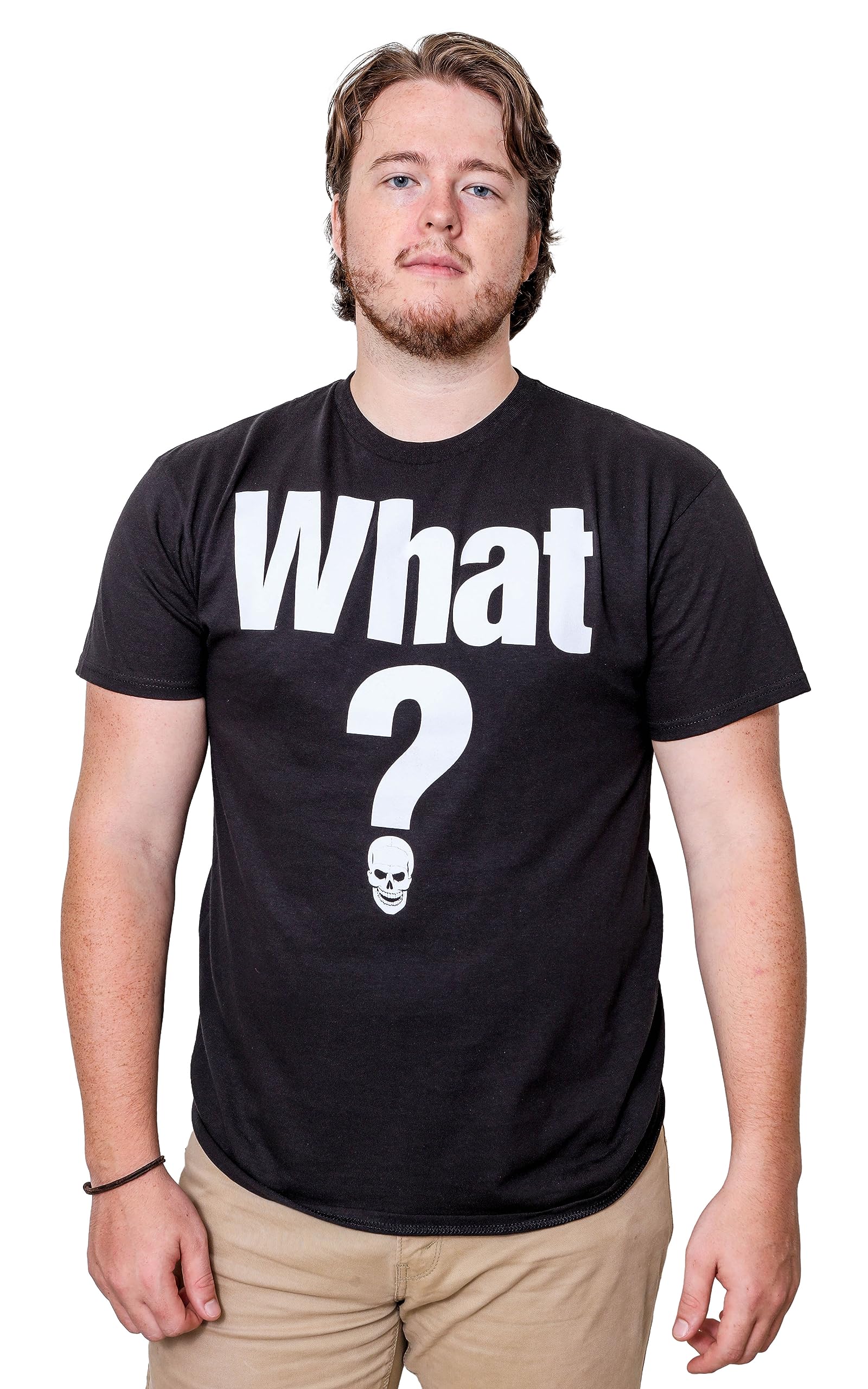 WWE STone Cold Steve AUstin What? Wrestling Adult T-Shirt(LG, What)