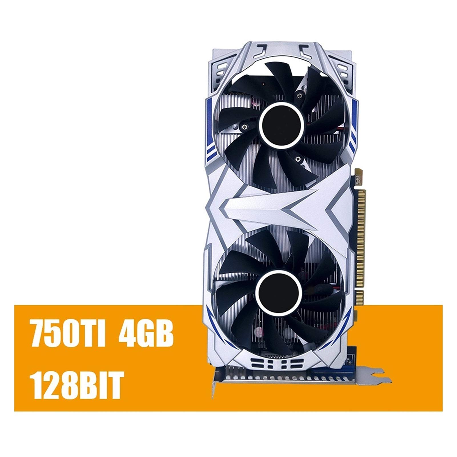 WWWFZS Graphics Card Fit for Graphics Card GTX 750TI 4096MB/4GB 128bit GDDR5 Placa De Video Carte Graphique Video Card Fit for NVIDIA Geforce PC VGA