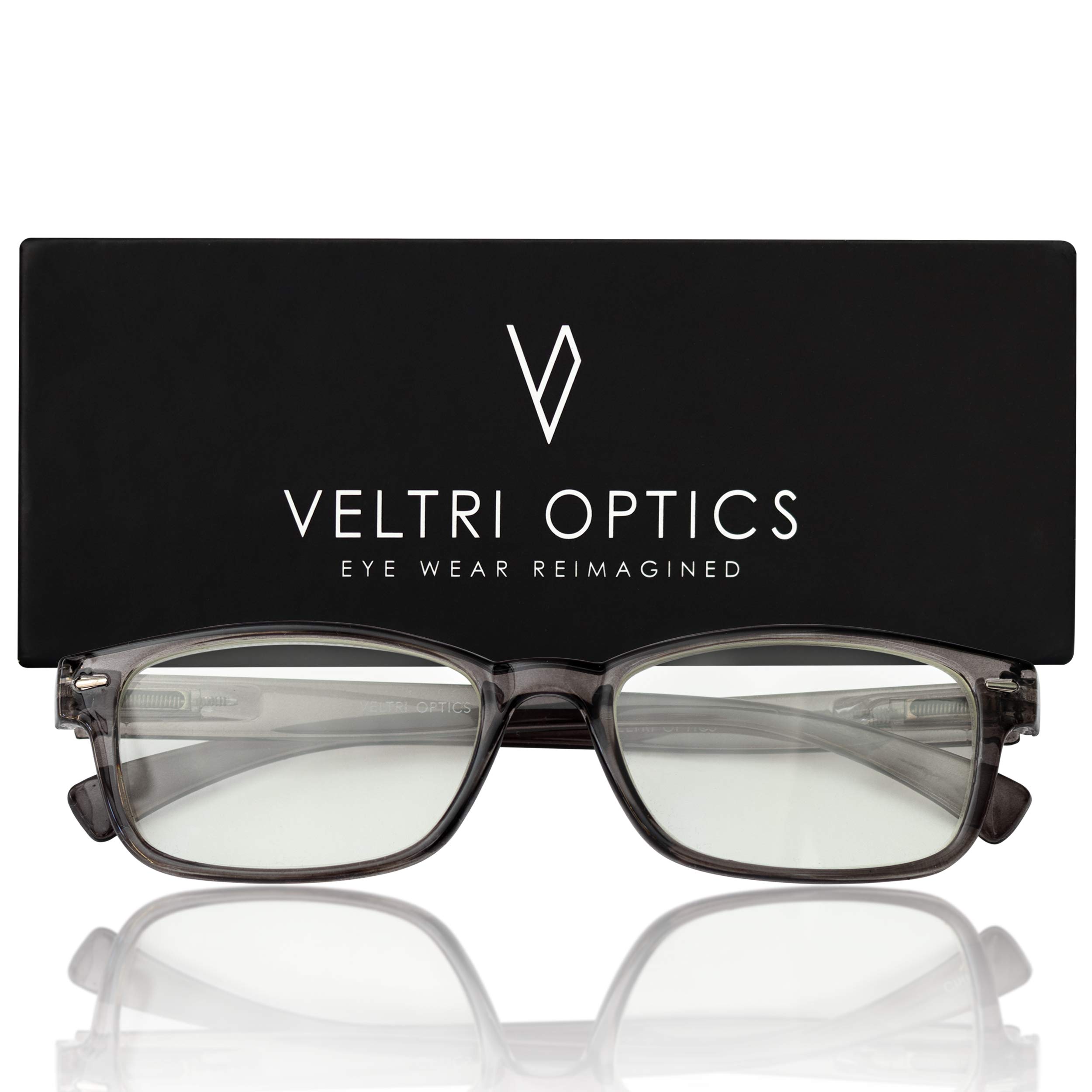 Veltri Optics Blue Light Blocking Glasses - Computer Blue Light Blocking Glasses - Blue Light Glasses - Gaming Glasses - Anti Eye Strain - Unisex Sleek Design (Warranty)