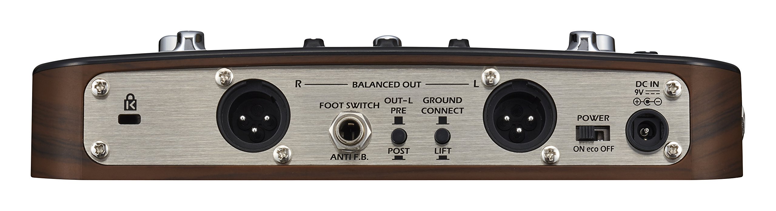 Zoom AC-3 Acoustic Creator, Acoustic DI with Tone Restoration, Acoustic Modeling, 9 effects, Compression, Tuner, Reverb, EQ, and Anti-Feedback