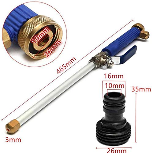 WRG_BOS High Pressure Water Gun 46cm Metal Water Gun High Power Power Washer Spray Car Washing Tools
