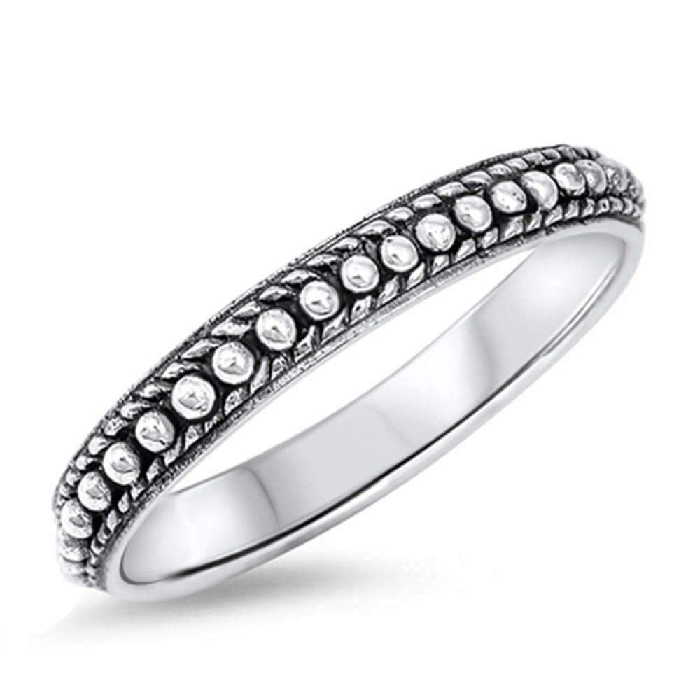 Women's Eternity Bali Band Wholesale Ring New .925 Sterling Silver Size 7