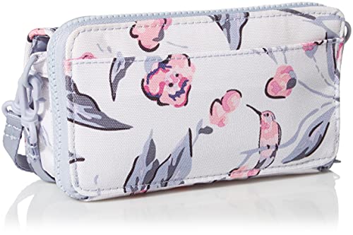 Vera Bradley Women's Recycled Lighten Up Reactive Compact Crossbody Purse With RFID Protection, Hummingbird Blooms, One Size