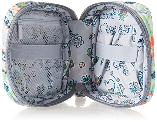 Vera Bradley Women's Cotton Zip-around Mini Tech Organizer Case, Citrus Paisley - Recycled Cotton, One Size
