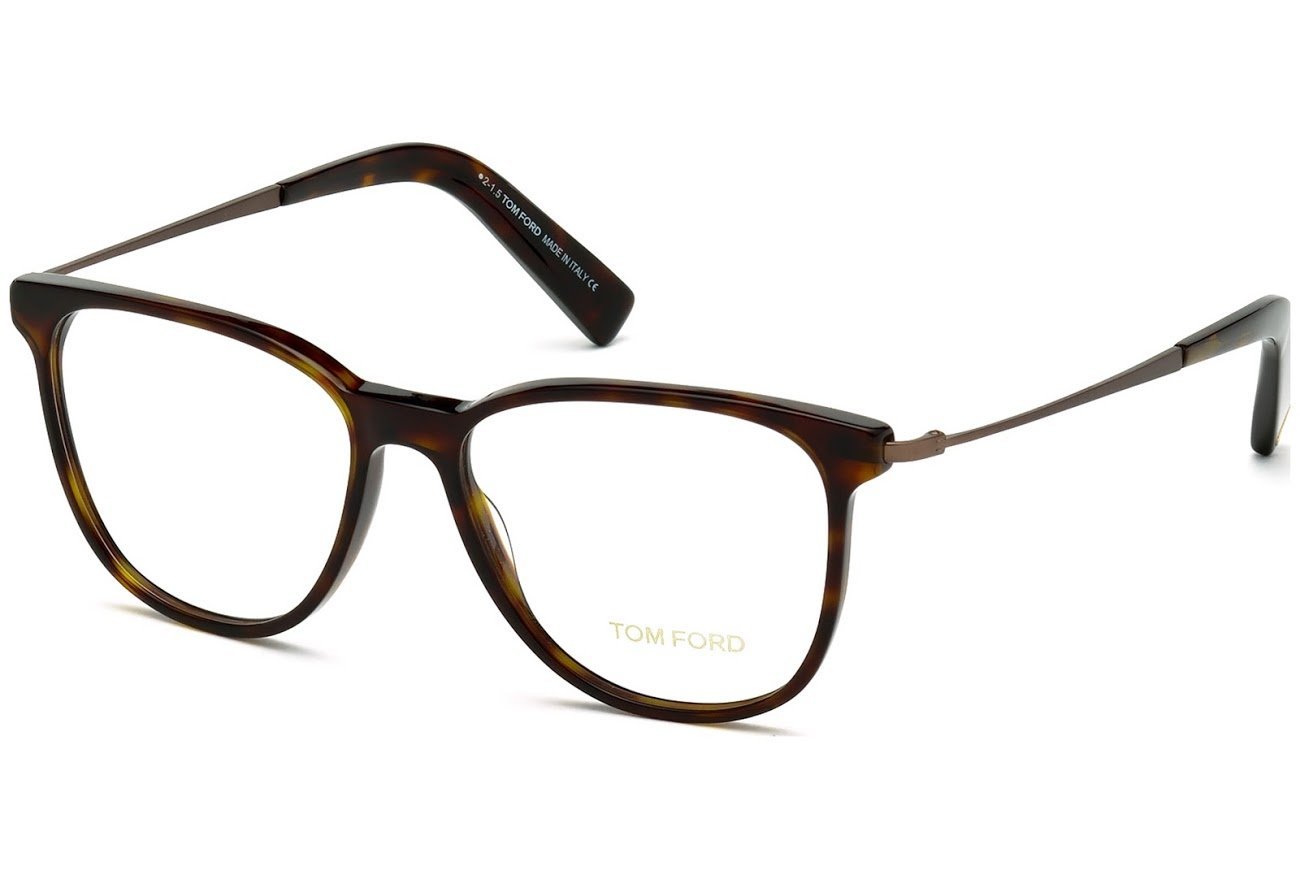Tom Ford Oval Eyeglasses TF5384 052 Dark Havana/Brown 51mm FT5384