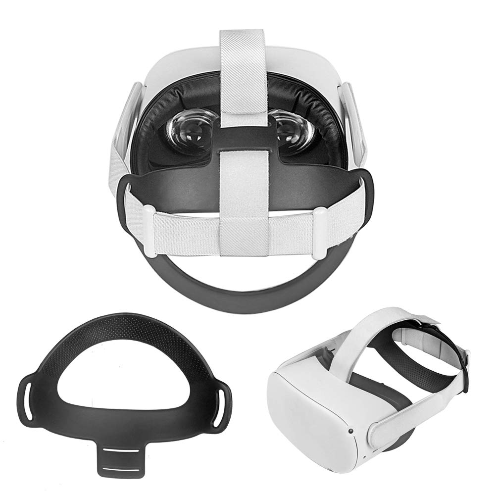 Zaracle Fashion Travelling Case & Touch Controller Grip Cover & Flexible Soft TPU Head Pad & VR Silicone Face Cover for Oculus Quest 2, Custom Comfort Accessories Set (Black)