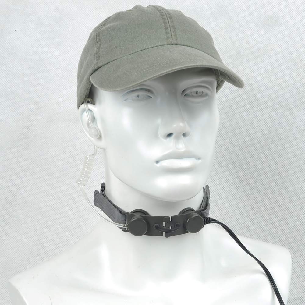 ZTAC】ThroatMic TacticalHeadset AirsoftHeadset Z033 BK