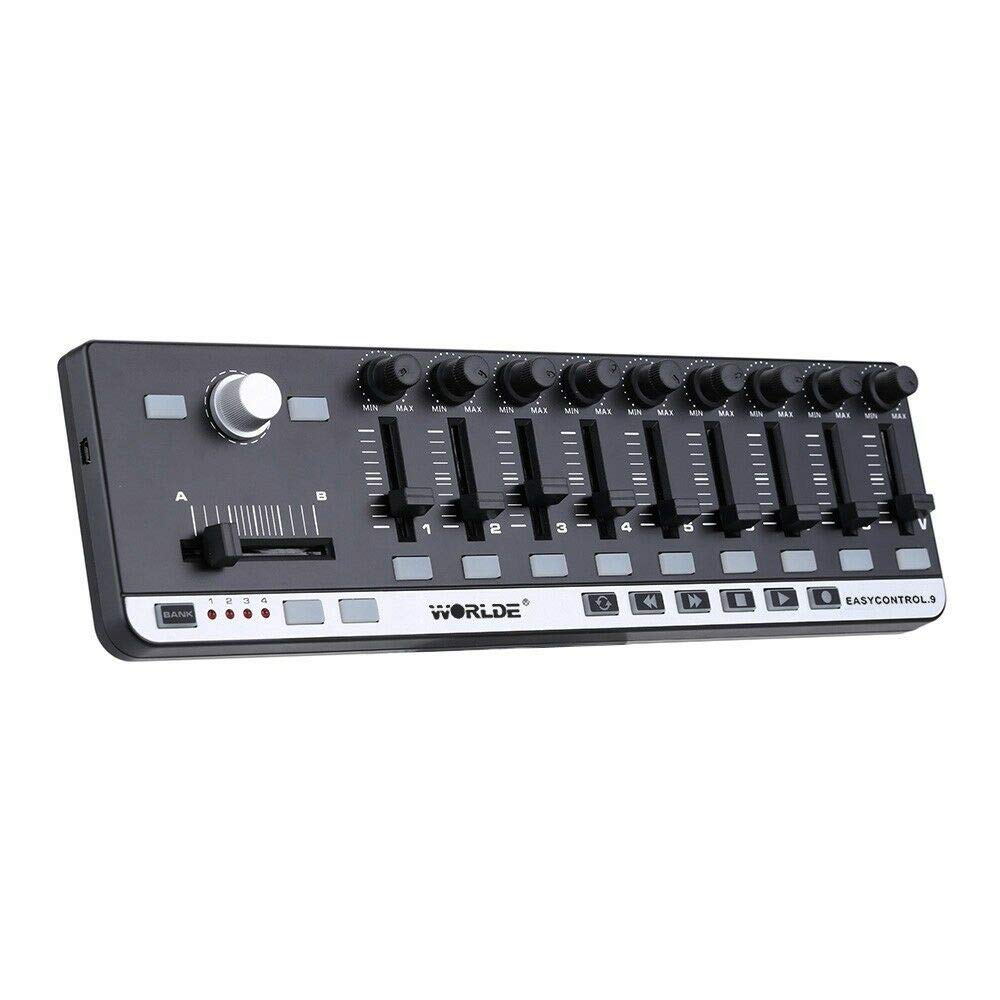 Worlde EasyControl.9 Portable Mini USB 9 Slim-Line Control MIDI Controller
