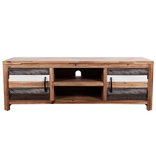 THYUOVAI TV Cabinet,Side Cabinet Entertainment Stand Storage cabine Lowboard Suitable for Living Room,Bedroom,Closet,Hallway,Foyer,Office Solid Acacia Wood 47.2"x13.8"x15.7"