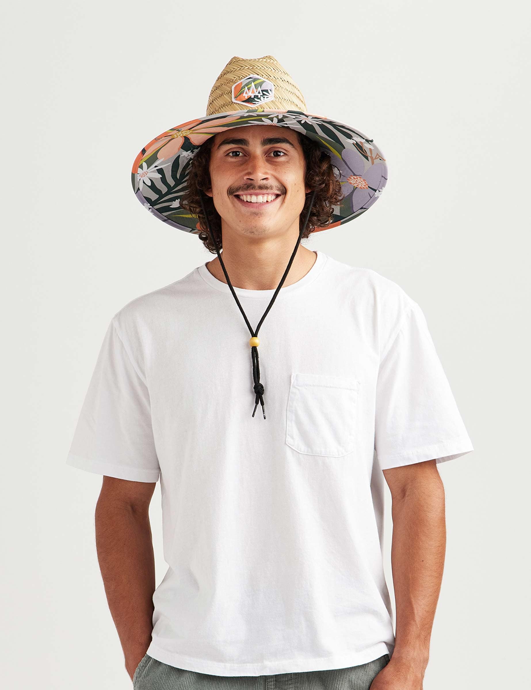 Straw Hat for Men & Women | Lifeguard Hat, Beach Hat & Sun Hat | UPF 50+ Wide Brim for Sun Protection | One Size | Blackout | Hemlock