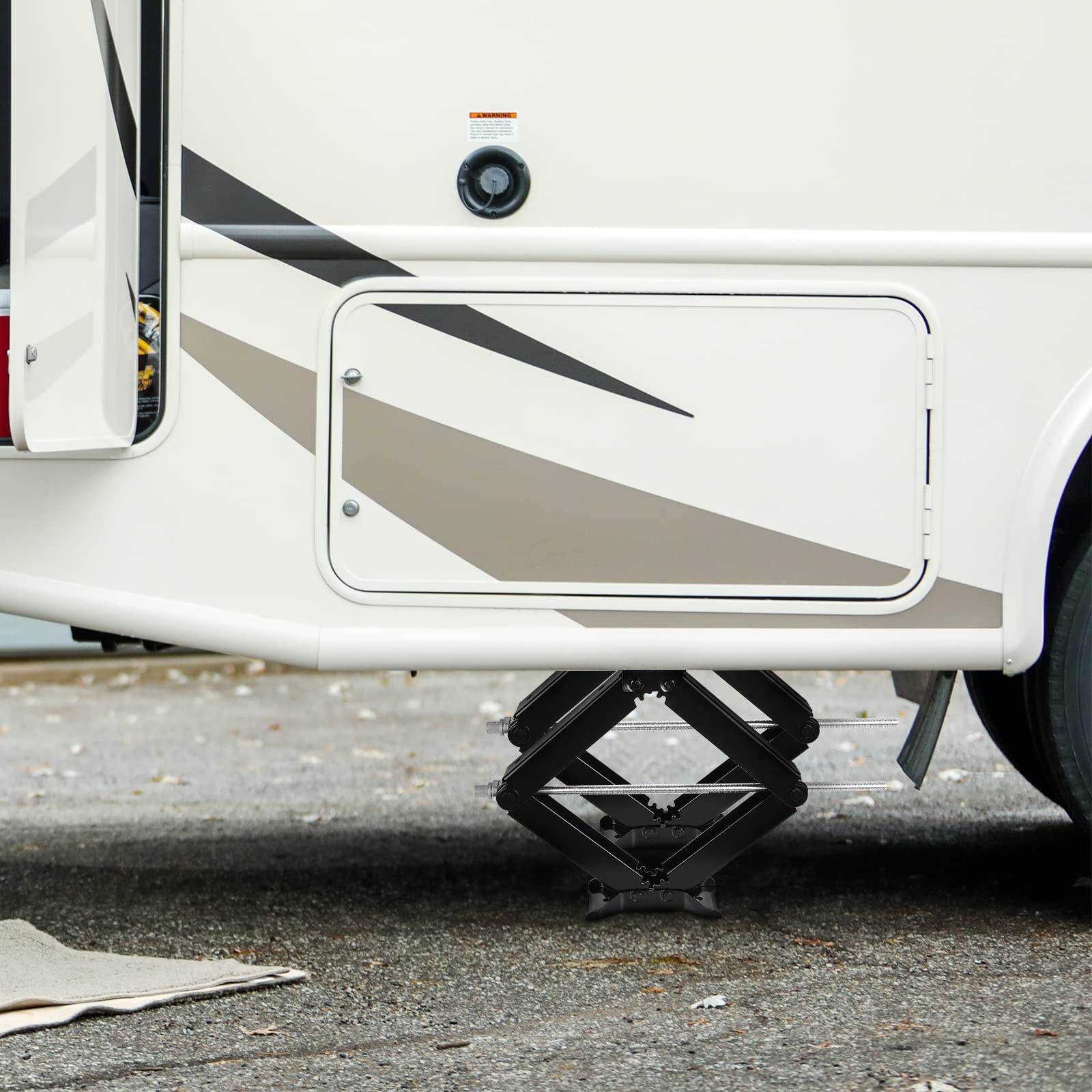 Weize RV Trailer Camper Stabilizer Leveling Scissor Jacks with Handle-24-7500lbs - Set of 4