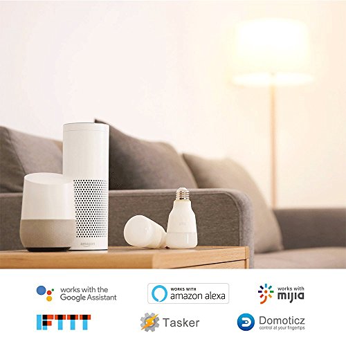 Yeelight Smart LED Light Bulb,16 Million Colors E26 10W 110V RGB Dimmable 800lm Wi-Fi Bulbs, Compatible with Alexa, Google Assistant (Multi-Colored)