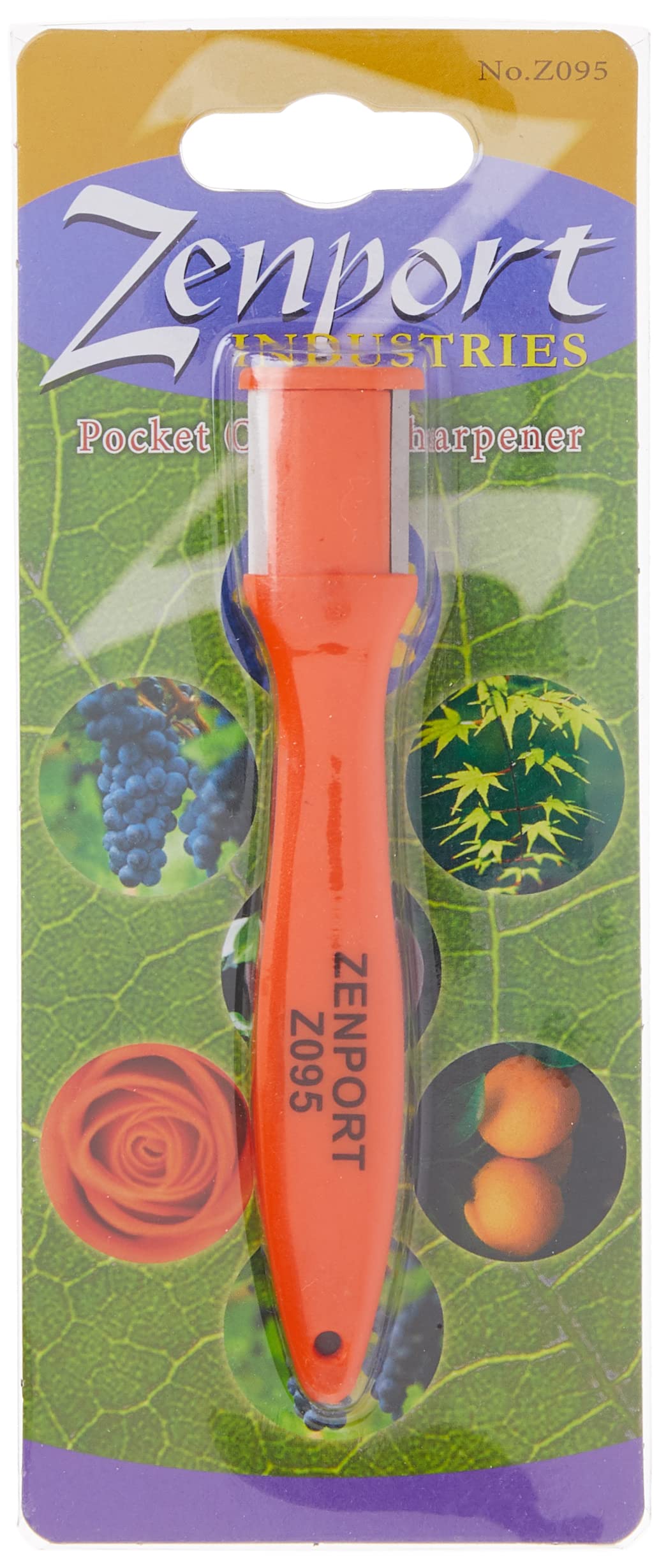 Zenport Z095 Tungsten Carbide Sharpener for Pruners and Knives,Orange