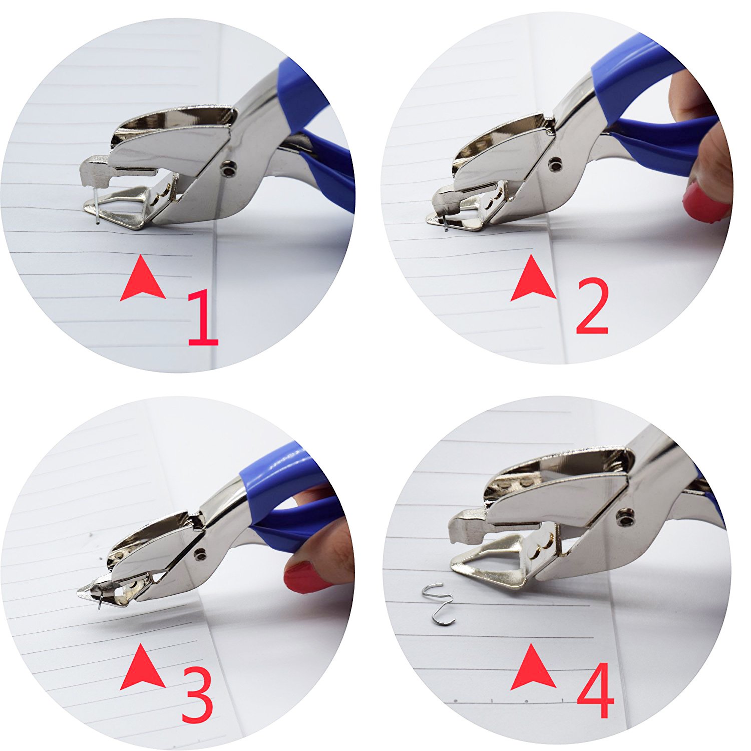 YUEKUI Dedicated Staple Remover Family School Hospital Offic Staple Remover Tool(2pcs Blue)
