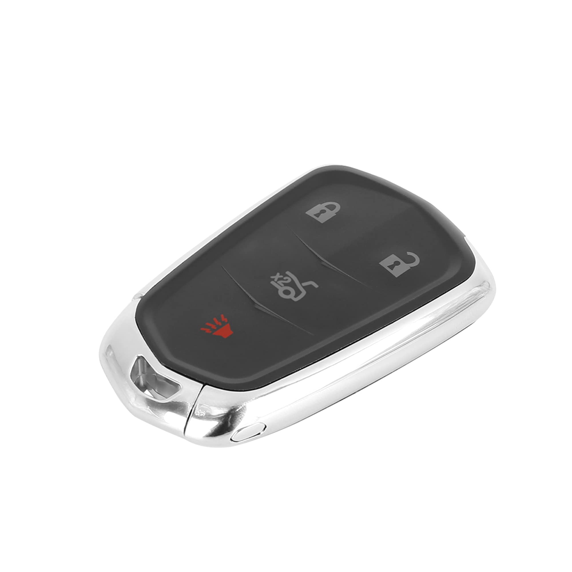 X AUTOHAUX Car Replacement Key Fob Shell Case HYQ2AB for Cadillac XTS 2015-2018 for Cadillac ATS 2015-2018 for Cadillac CTS 2014-2018 4 Key Button Black