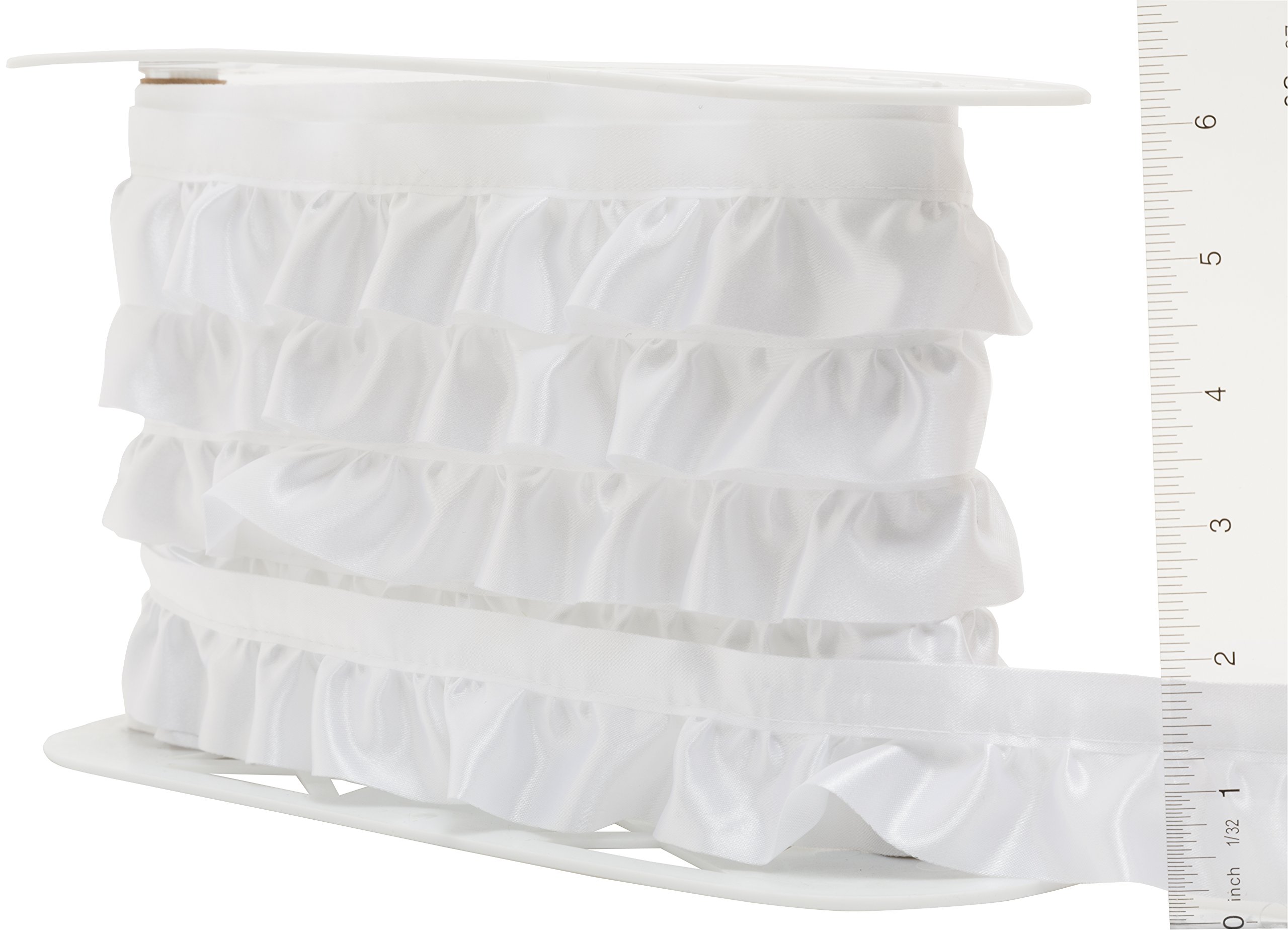 WRIGHTS Simplicity Ruffled Quilt Binding 1-7/8"X8yd, White