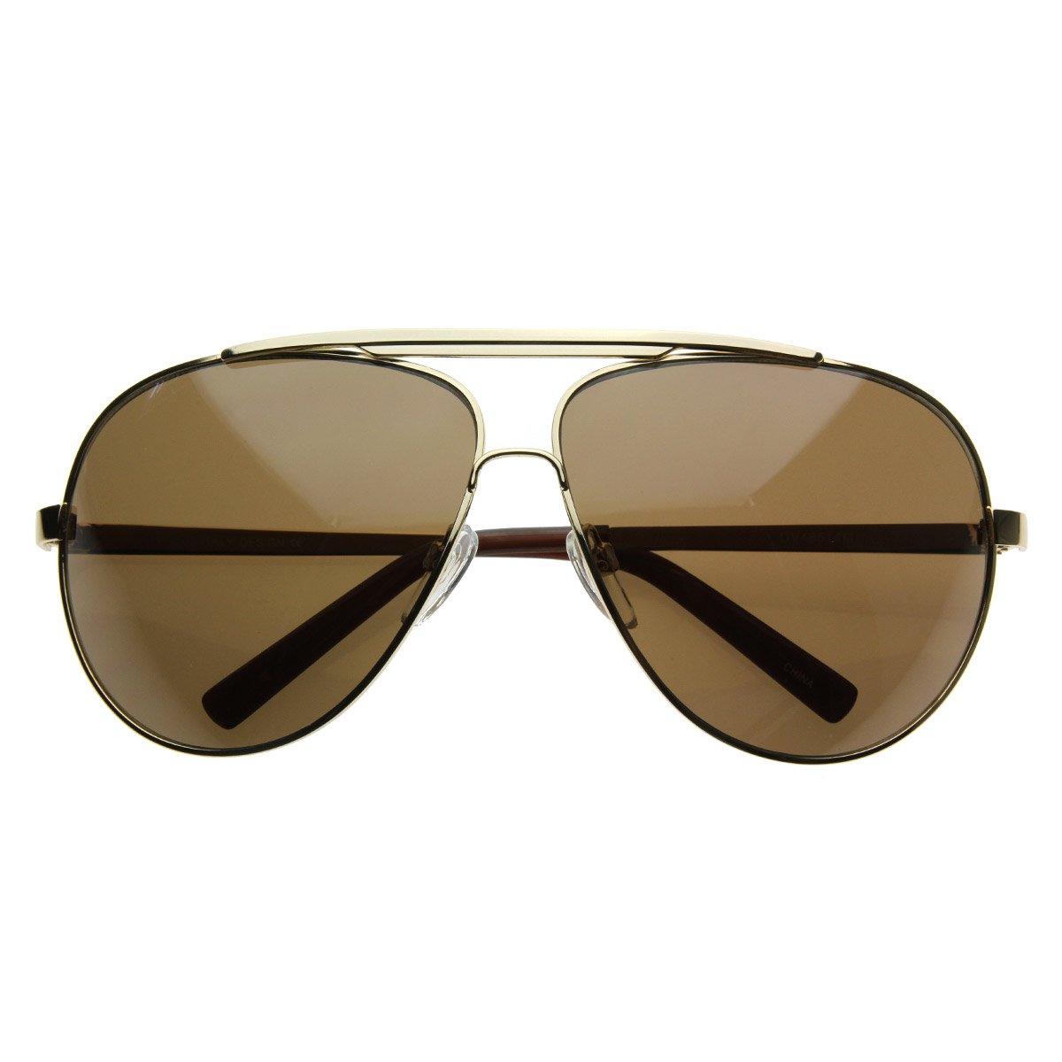 zeroUV Oversized Aviator Sunglasses for Men and Women, UV400 Protected 80s Style Large Aviators 70mm (Black/Smoke)