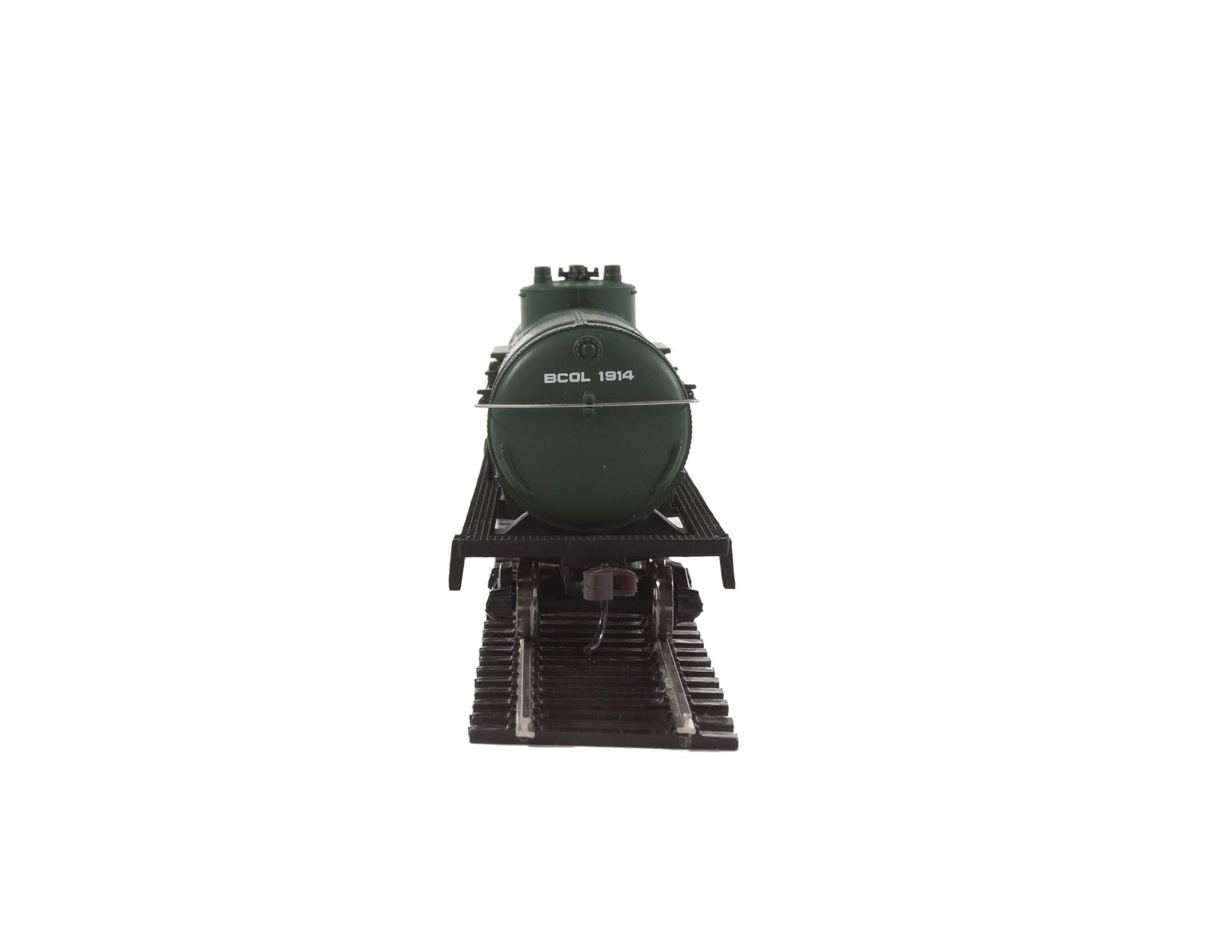 Walthers Trainline HO Scale Model British Columbia Railway Tank Car, Green/Yellow/White