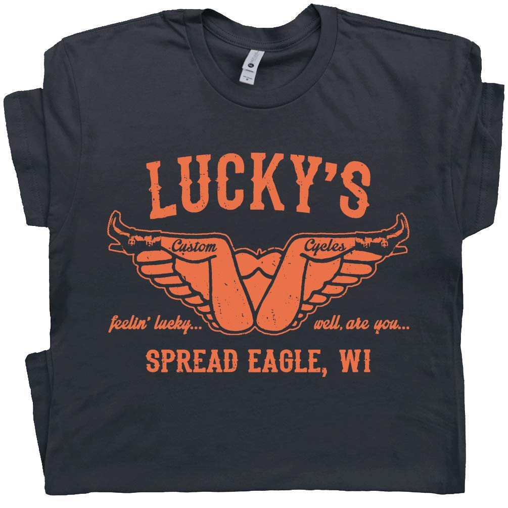 XL - Cool Motorcycle T Shirt Funny Offensive Harley Biker Tshirts for Men Women Luckys Vintage Graphic Tee Sturgis Black