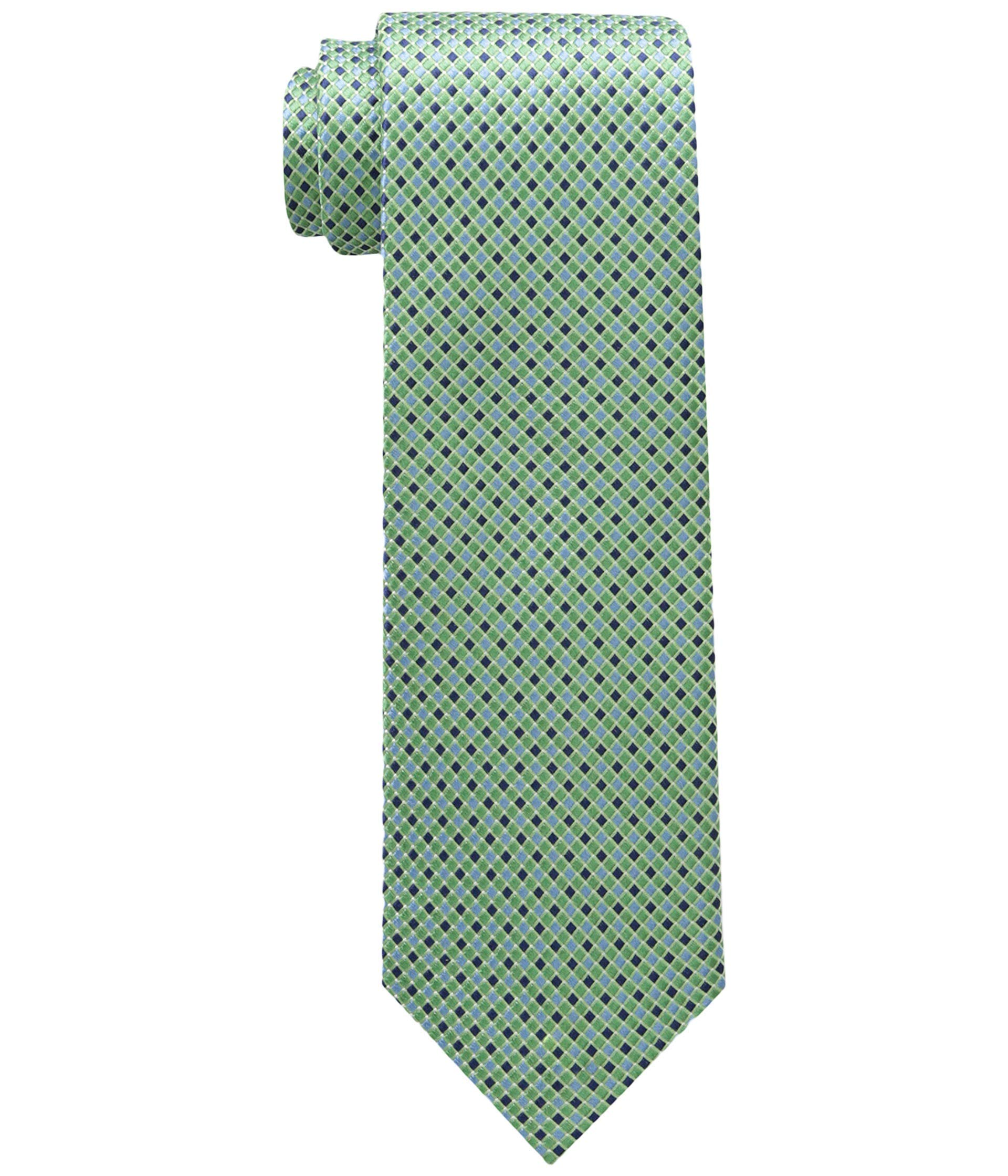 Tommy Hilfiger mens Core Micro neckties, Green, Regular US
