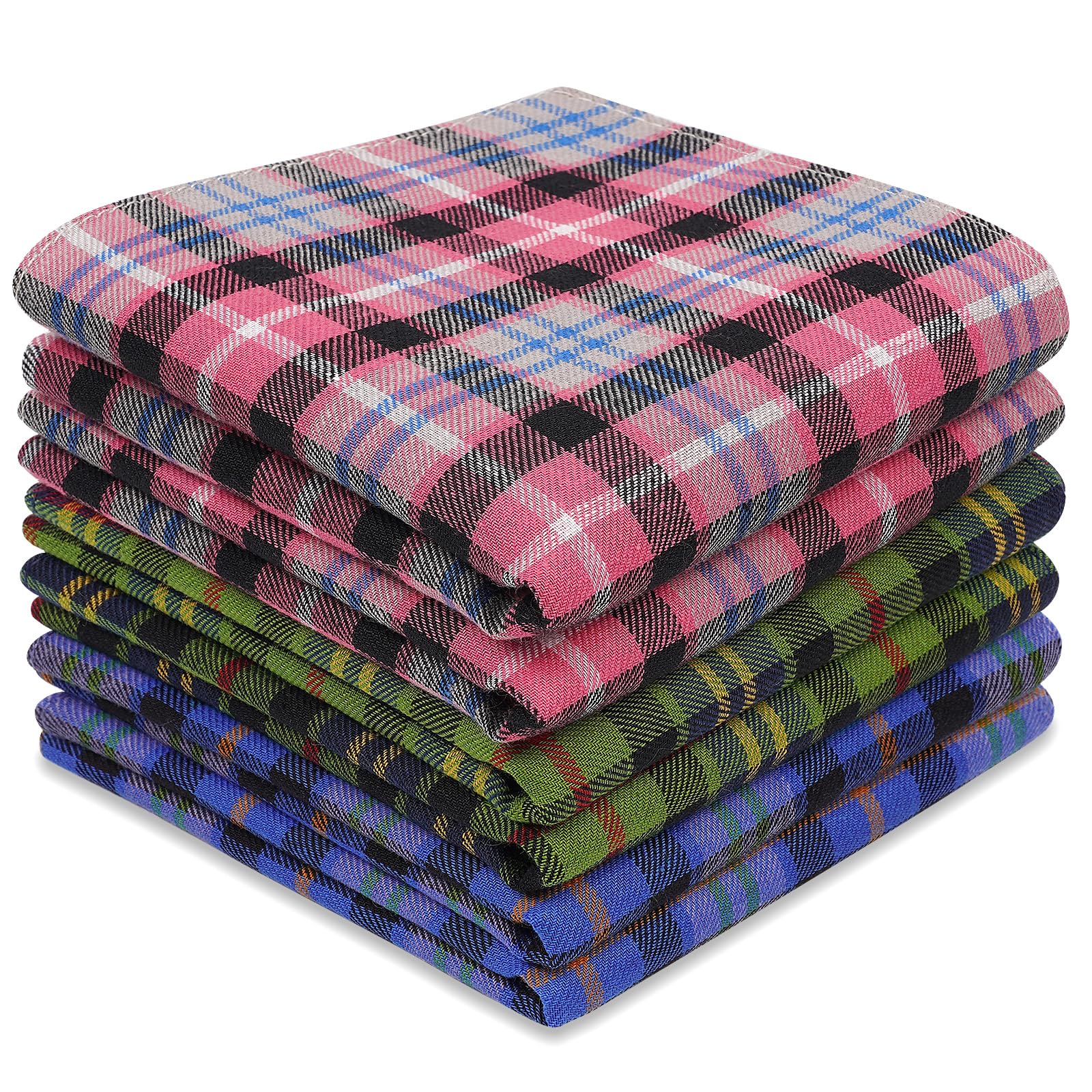 Zenssia Handkerchiefs Mens 100% Cotton Soft 6 Piece Gift Set